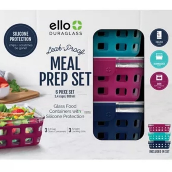 Ello | Kitchen | Ello Meal Prep Food Storage Container 6pk Set | Poshmark